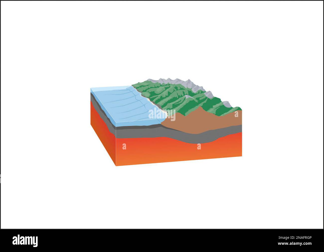 illustration of earth's crust Stock Photo - Alamy
