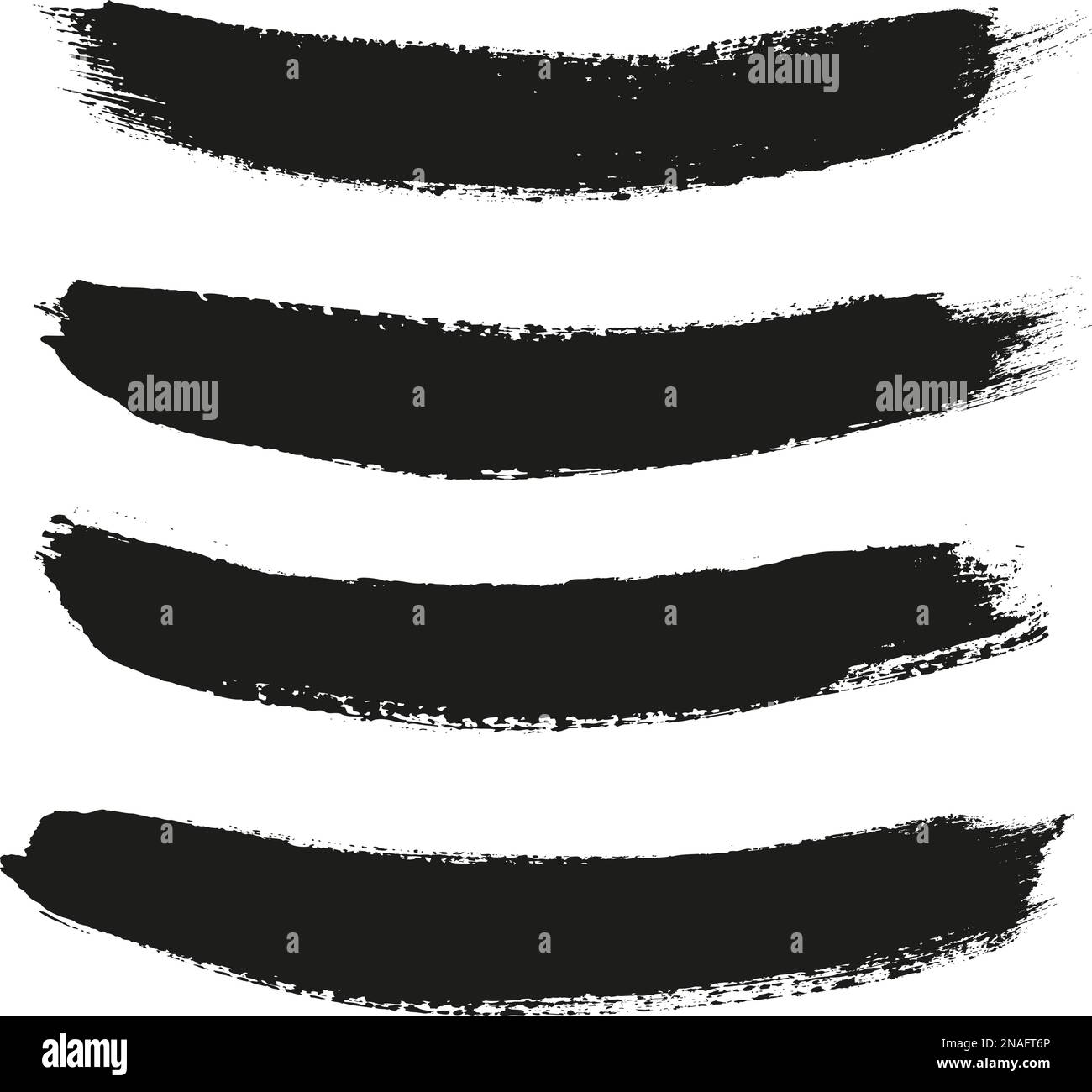 Black ink stroke. Collection of black smears. Vector illustration Stock ...