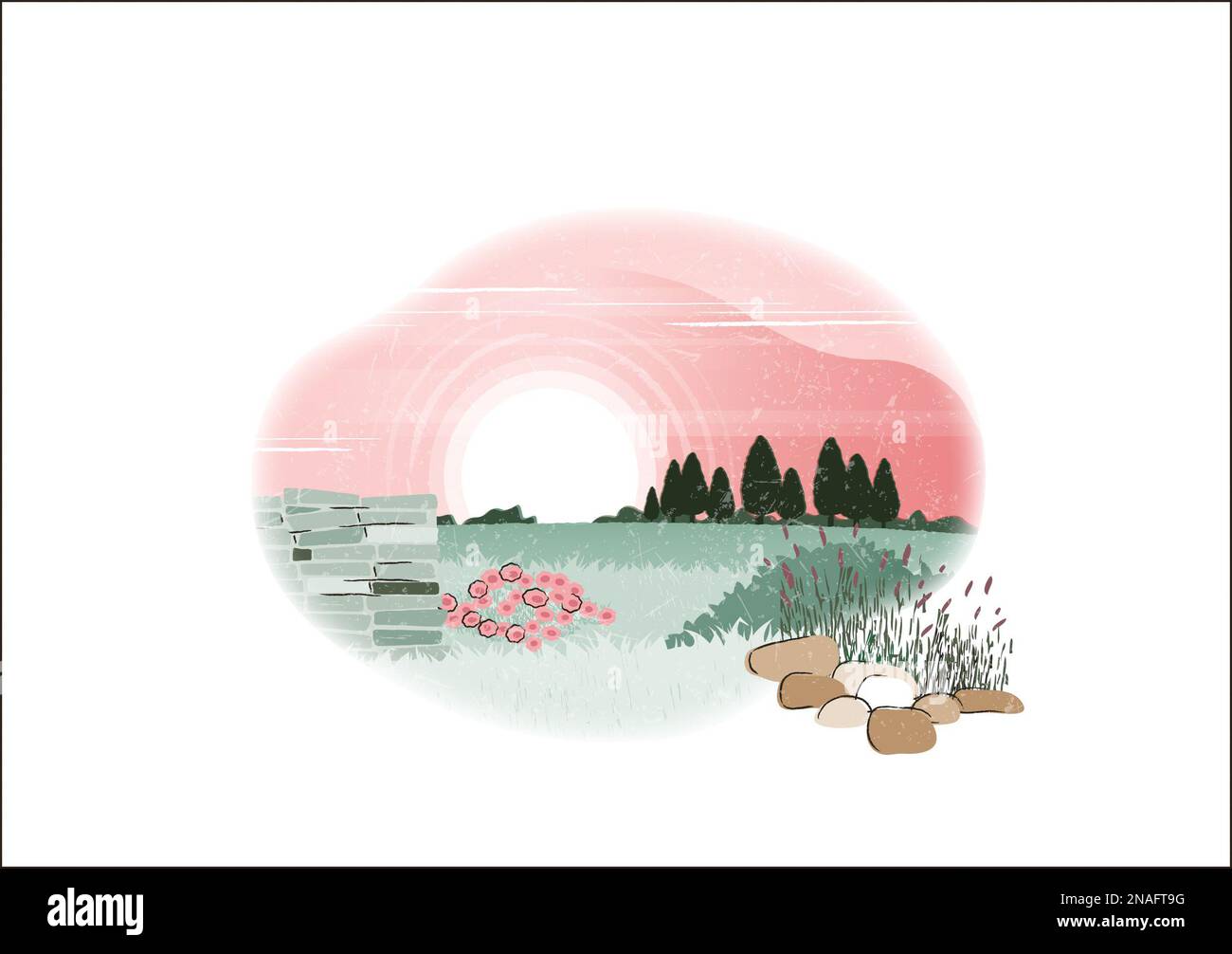 Natural Menopause hand drawn illustration mental wellness ,mindful rest ...