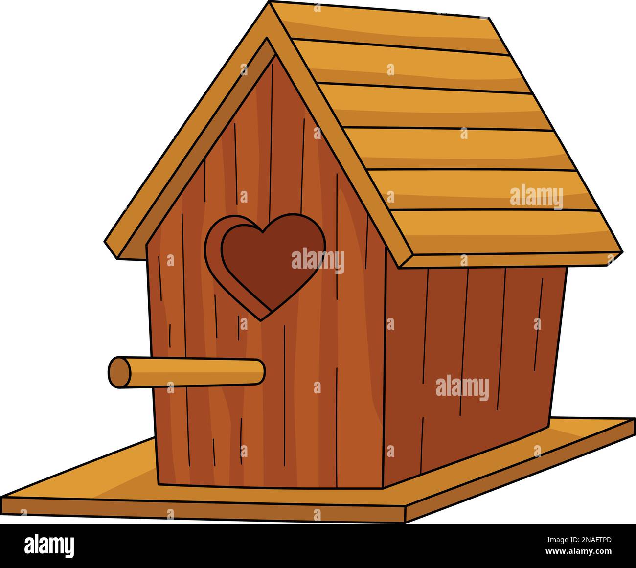 Birdhouse Cartoon Colored Clipart Illustration Stock Vector Image & Art ...