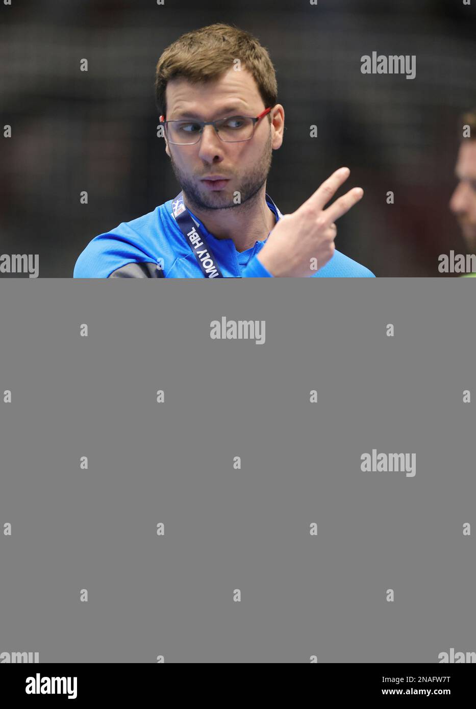 Hamm, Deutschland. 12th Feb, 2023. firo: 02/12/2023 handball l, 1st ...