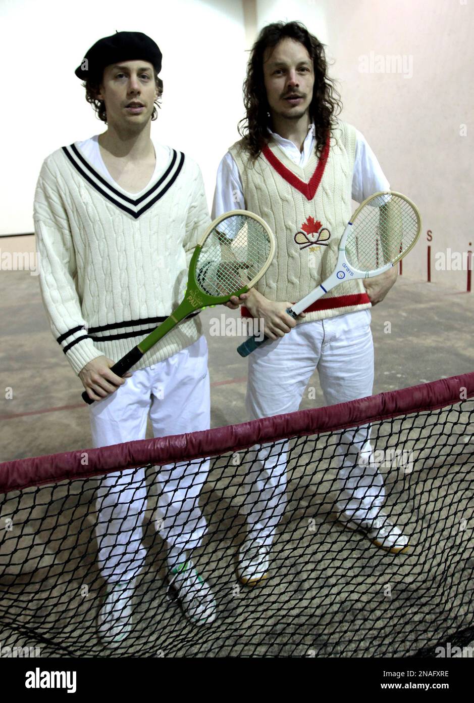 Razorlight' British singer Johnny Borrell, left, and Gus Robertson ...