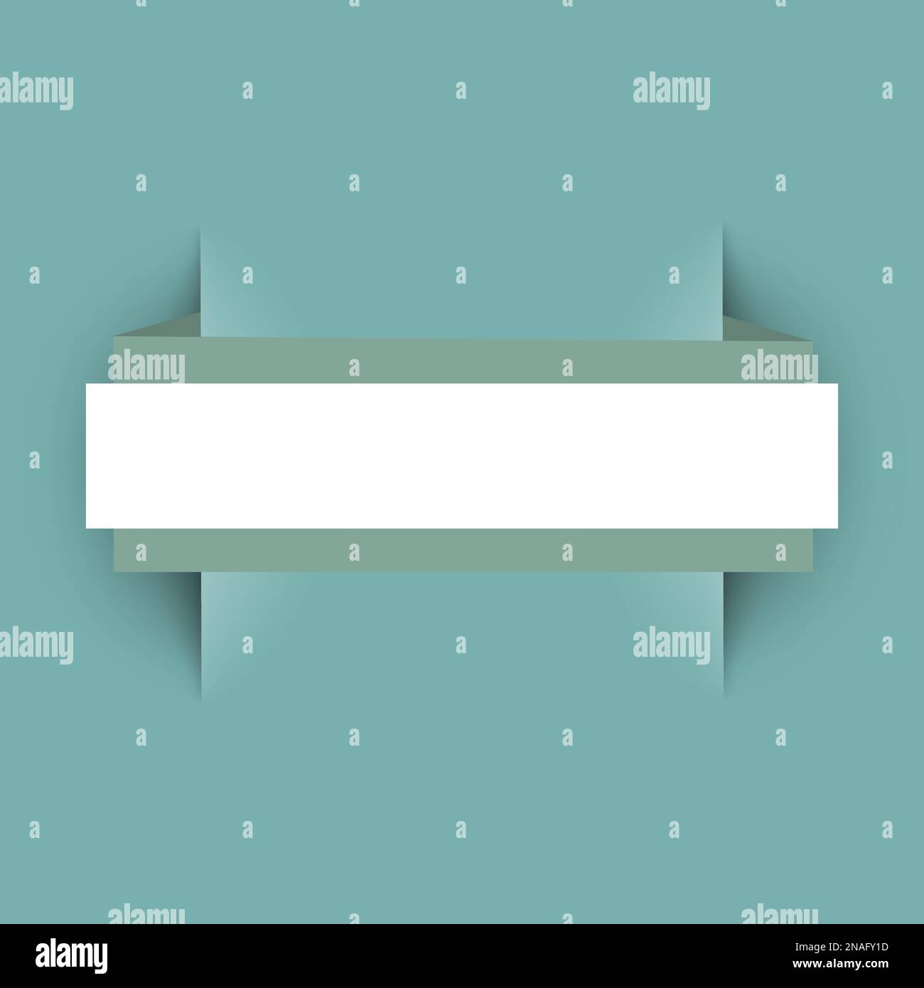 Blue Paper Banner Isolated with shadow. Vector illustration Stock ...