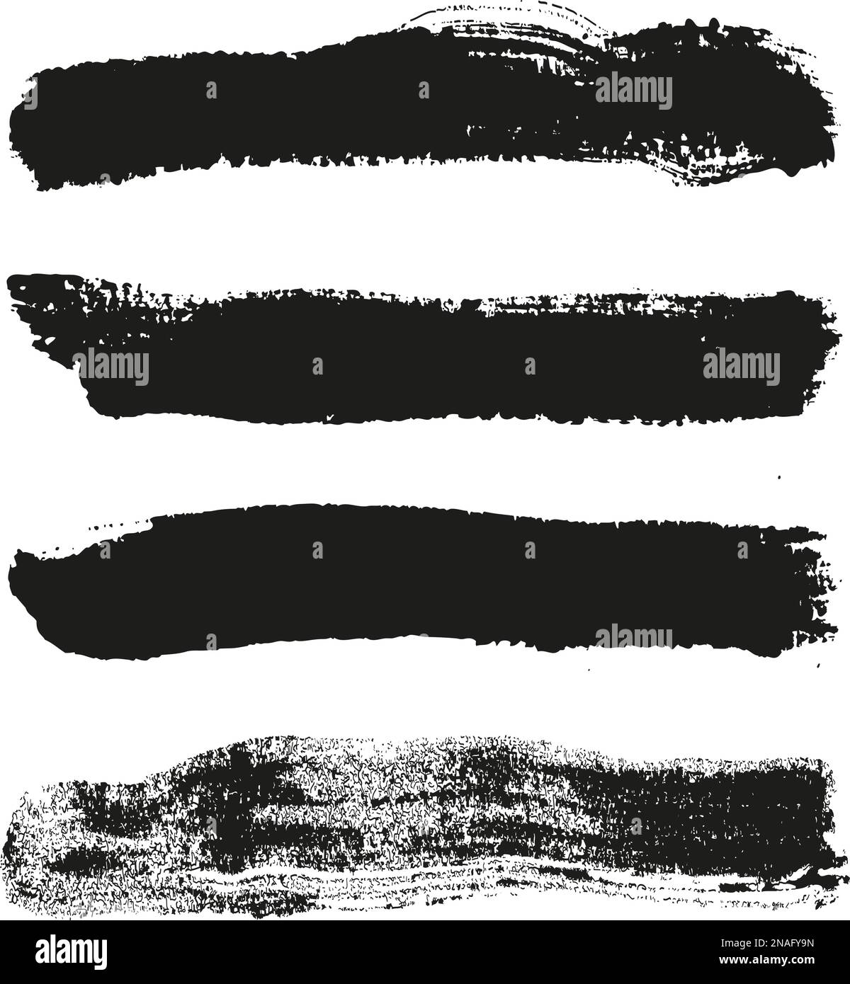 Grunge banner set. Black grunge banners. Vector illustration Stock ...