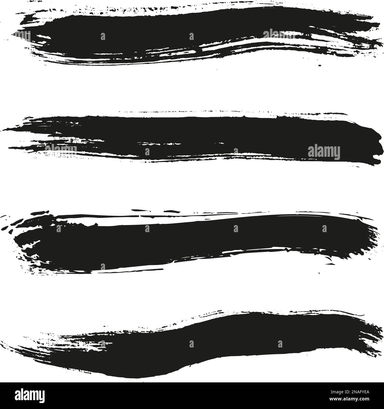 Grunge banner set. Black grunge banners. Vector illustration Stock ...