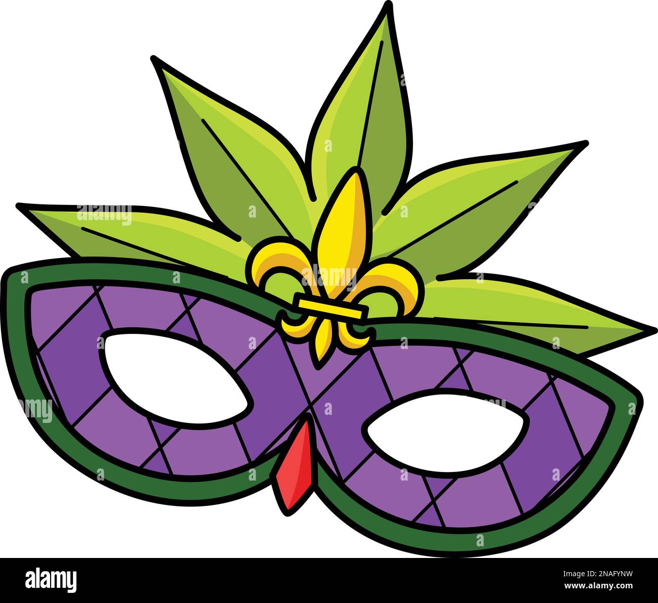 Mardi Gras Mask Cartoon Colored Clipart Stock Vector Image & Art - Alamy