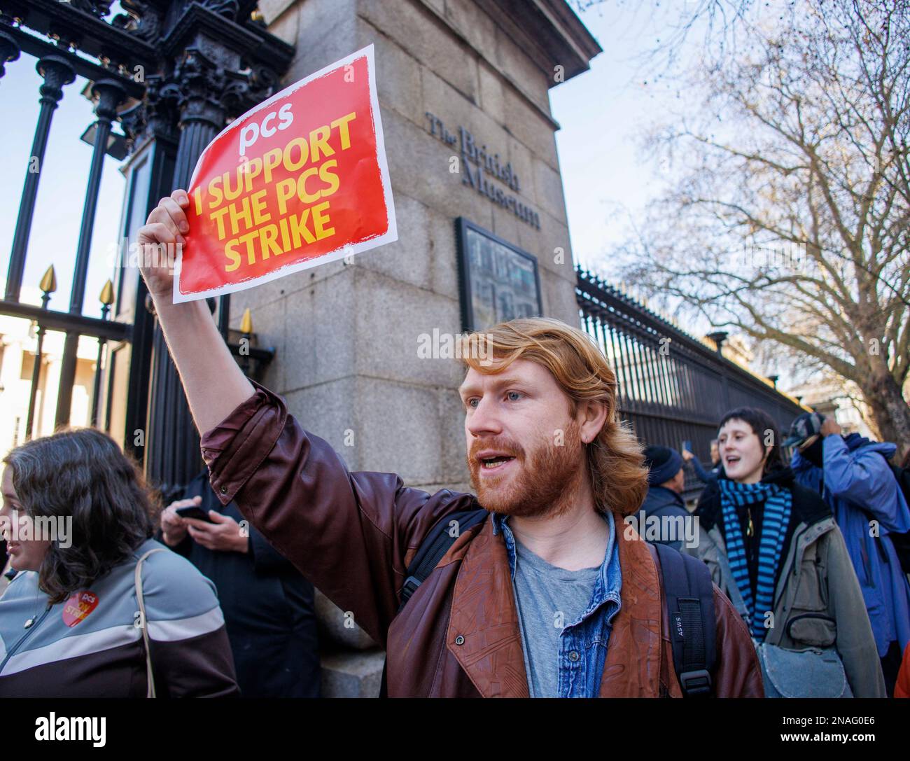 London, UK. 13th Feb, 2023. Members of the PCS Union, the Civil Service ...