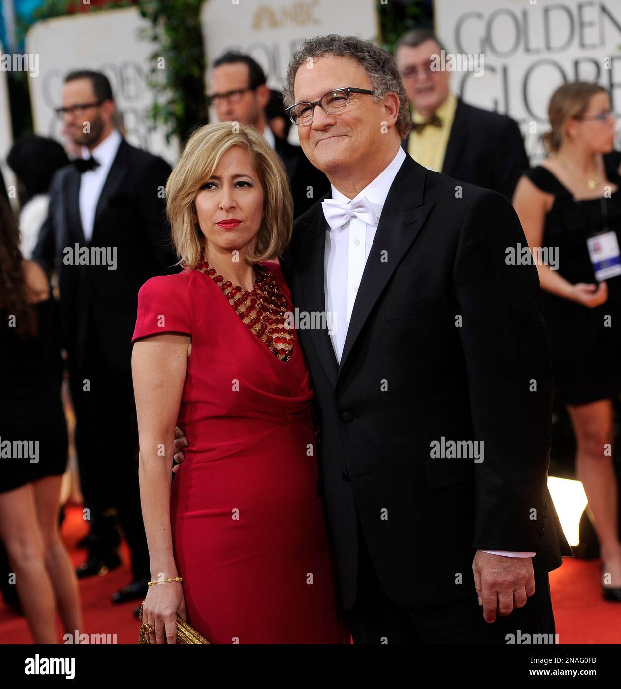 Actor Albert Brooks, right, is joined by wife Kimberly Shlain on the ...