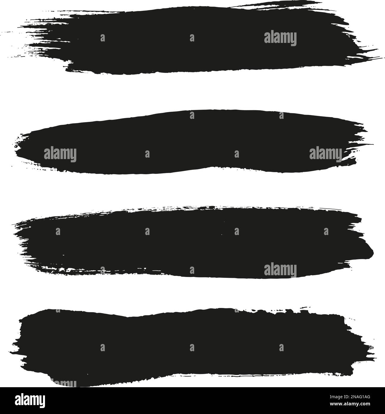 Grunge banner set. Black grunge banners. Vector illustration Stock ...