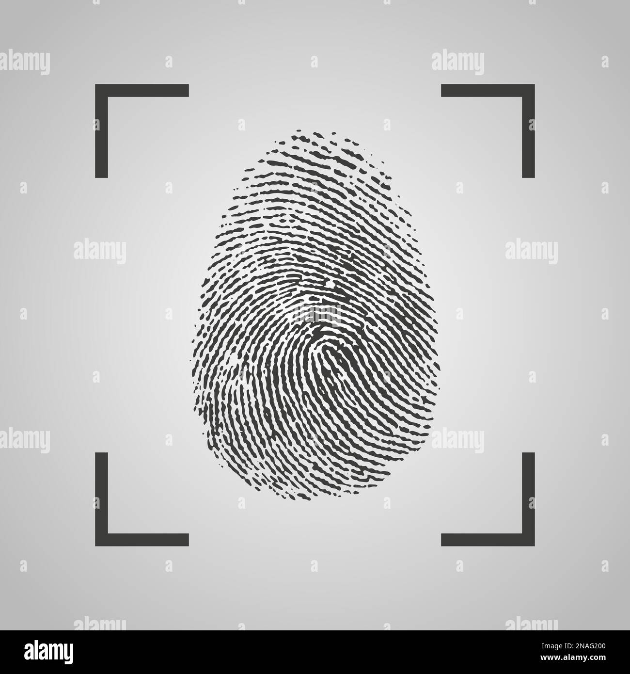 Fingerprint Icon on a gray background. Vector illustration Stock Vector ...