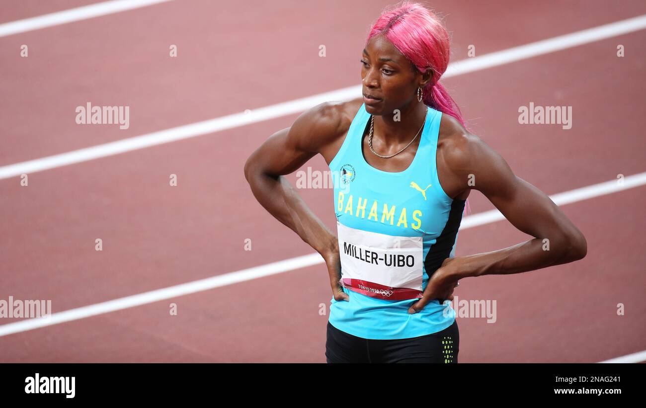 AUG 06, 2021 - Tokyo, Japan: Shaunae Miller-Uibo of Bahamas in the ...