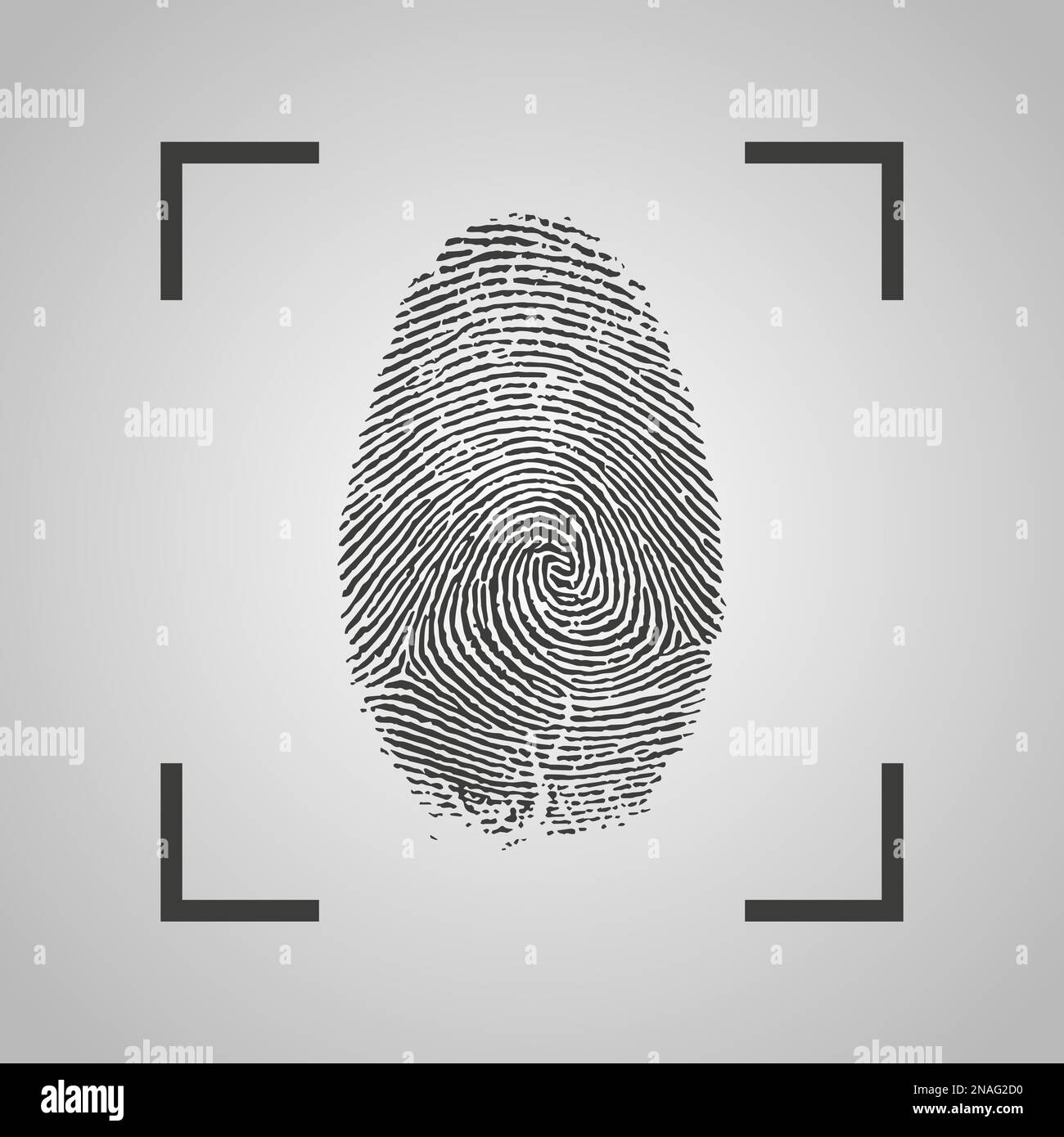 Fingerprint Icon on a gray background. Vector illustration Stock Vector ...