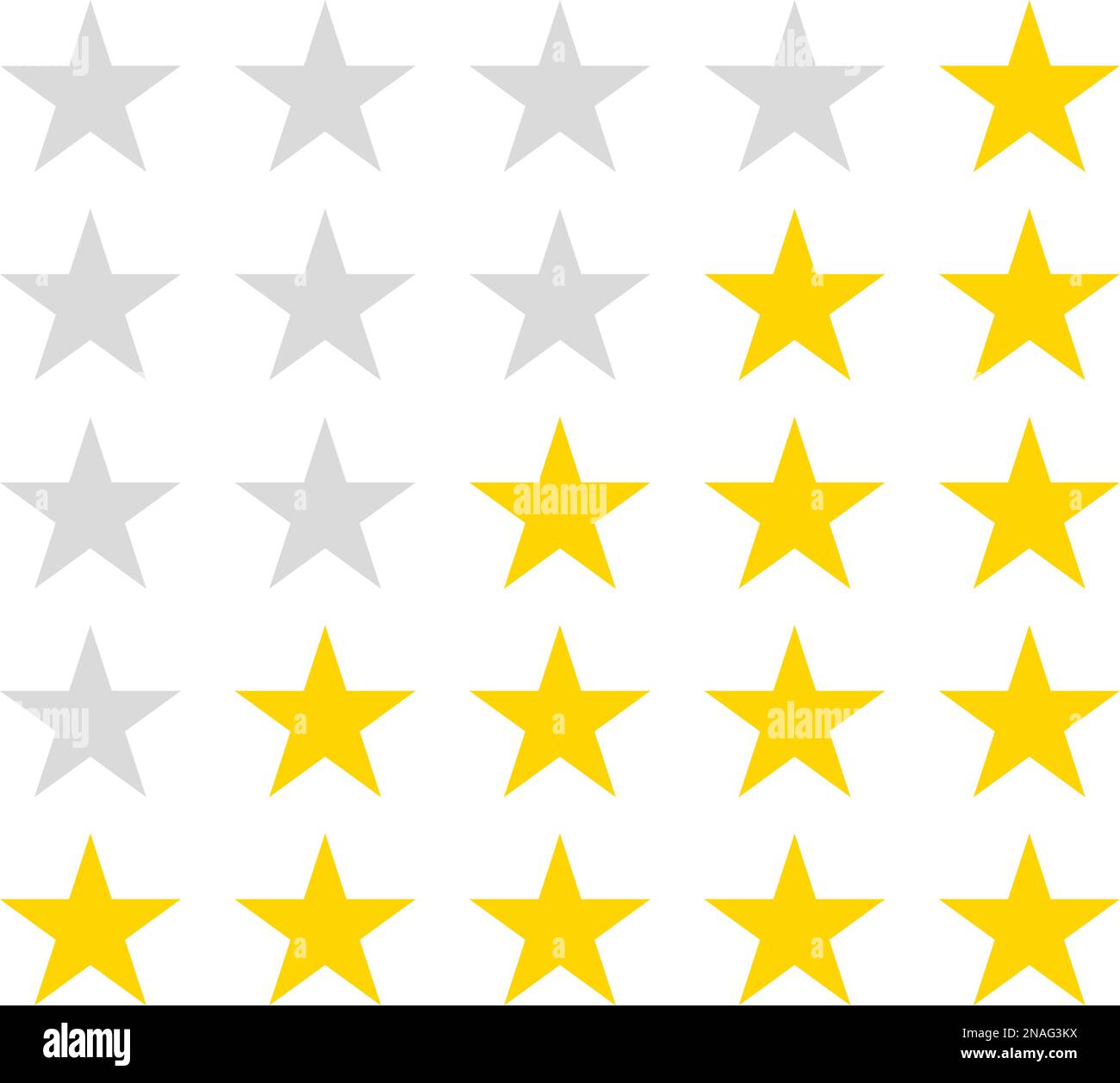 Simple rounded star rating. With outlines makes the stars pop out from ...