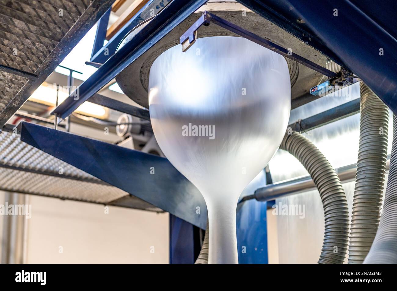 blowing plastic into a plastic roll for the production of polyethylene ...