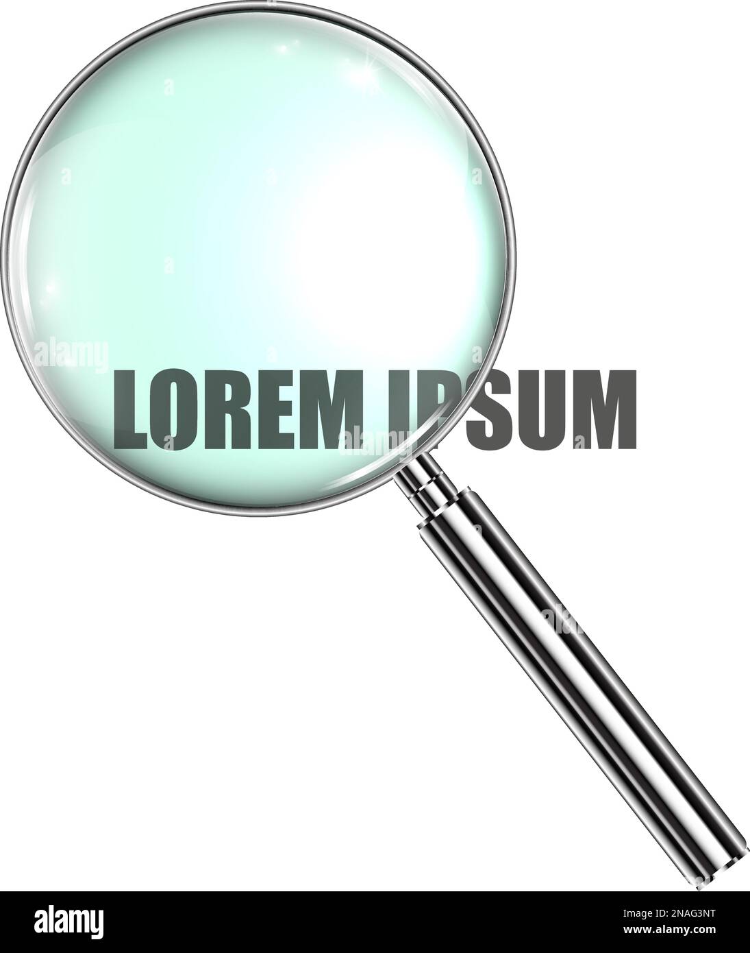 Magnifying glass in a realistic style. Vector illustration Stock Vector ...