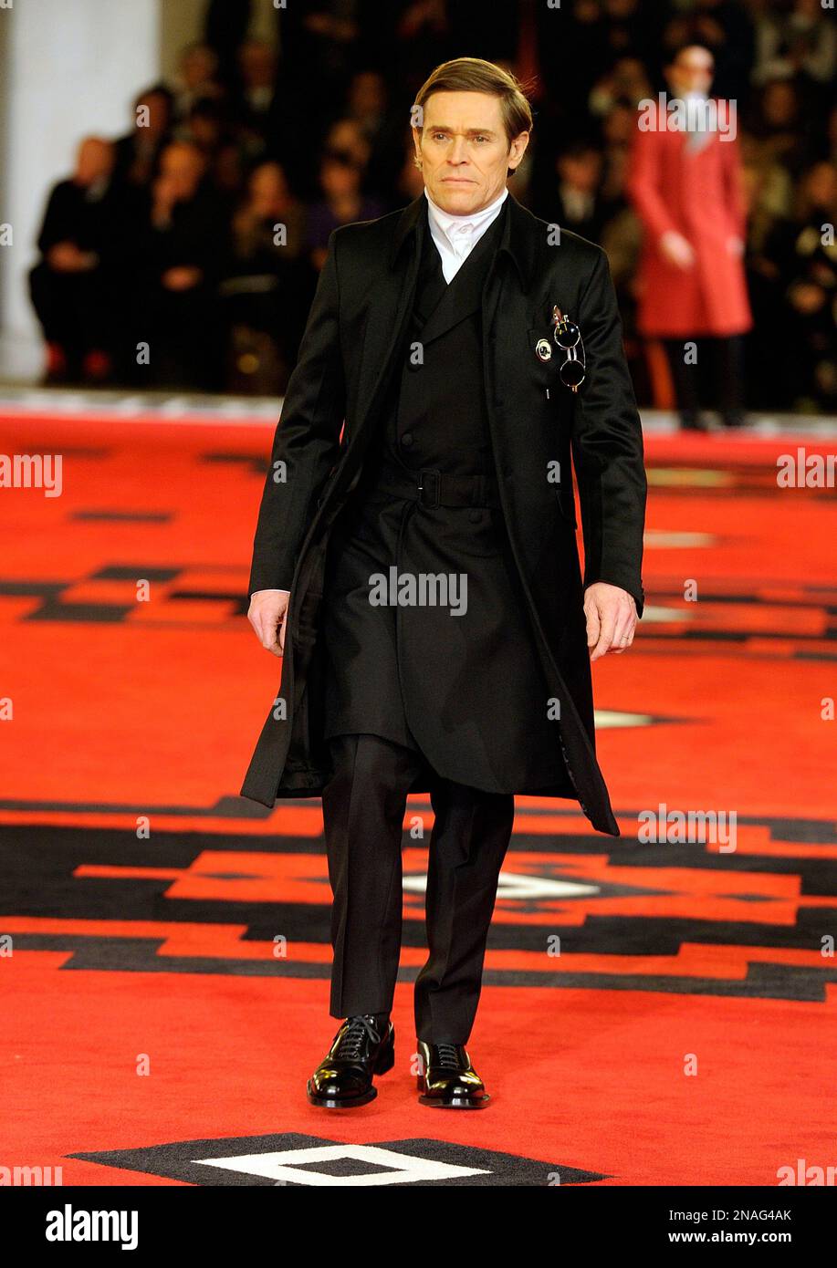 American actor Willem Dafoe wears a creation of Prada men's Fall-Winter ...