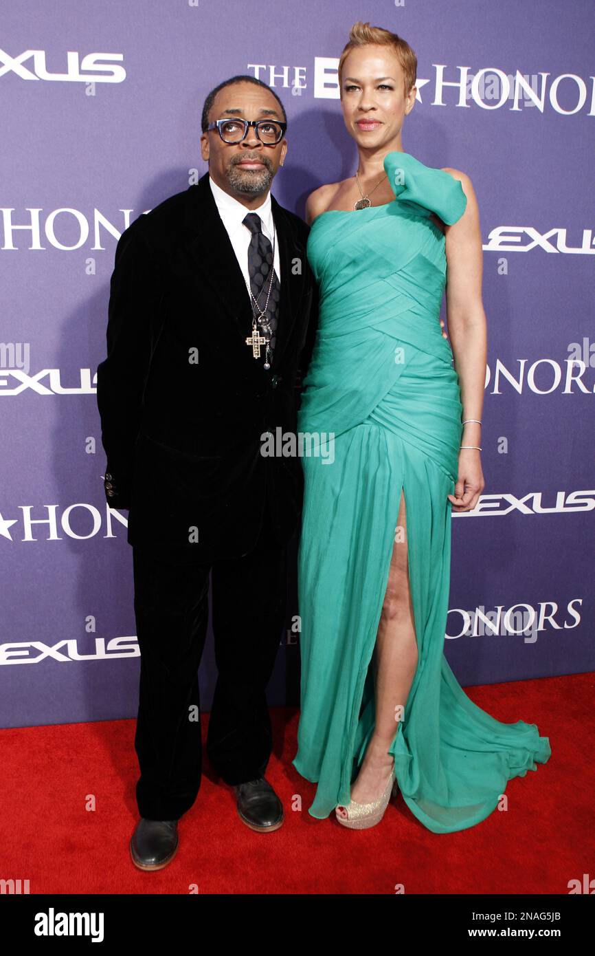 Director Spike Lee and his wife Tonya Lewis arrives at the BET Honors ...