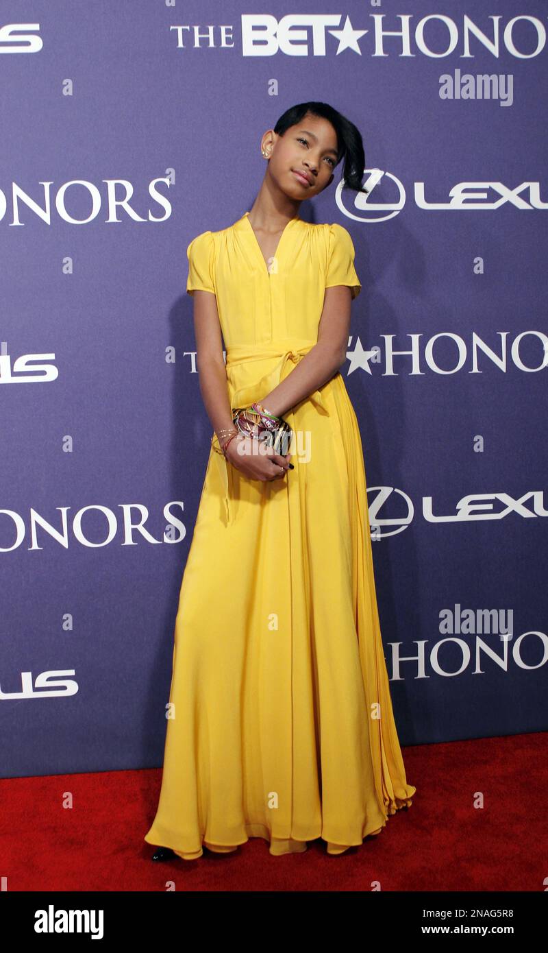 Singer and Actress Willow Smith arrives at the BET Honors red carpet in ...