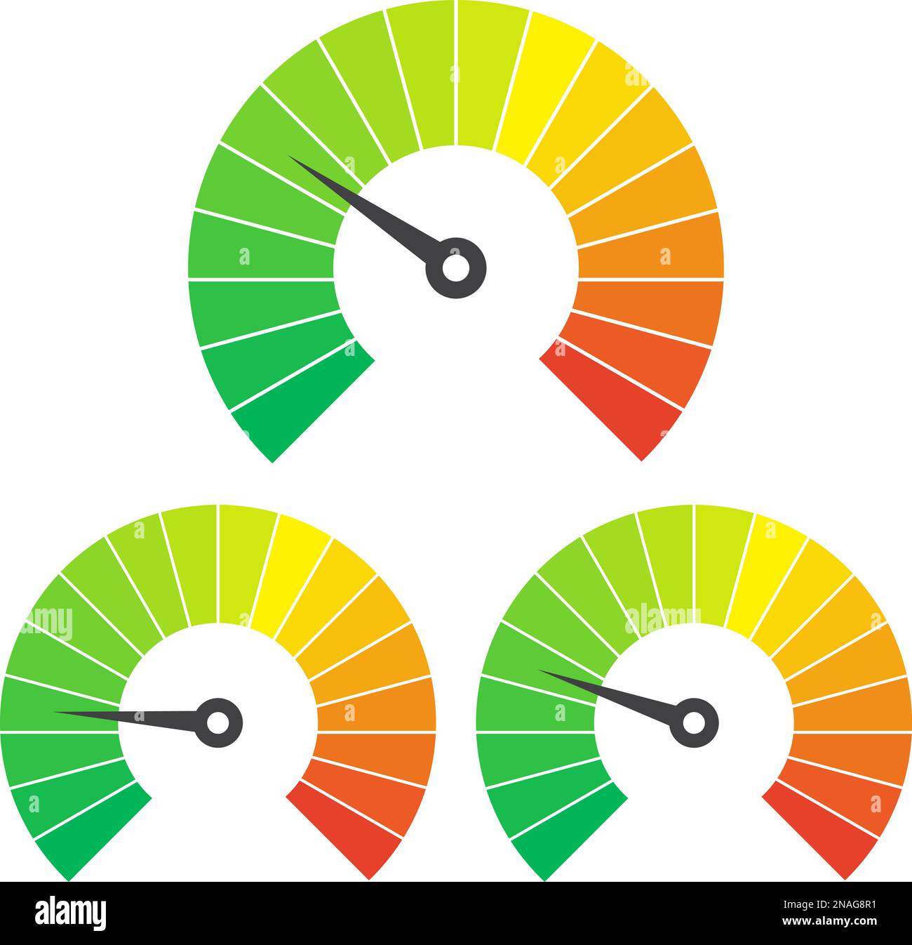 Set of measuring icons on a white background. Speedometer icons set ...