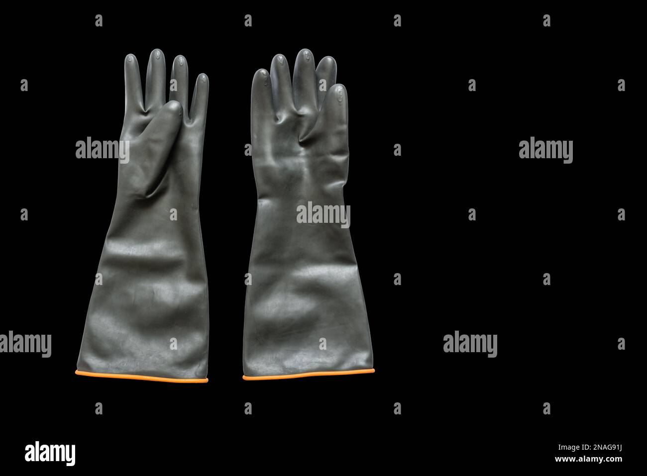 Long rubber gloves hi-res stock photography and images - Alamy