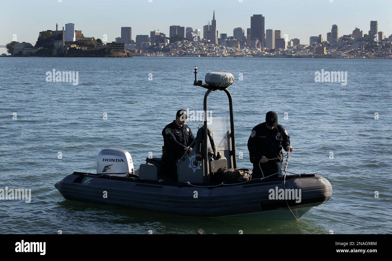 Department of Fish & Game wardens Mark Ratley, left, and Ian Bearry ...