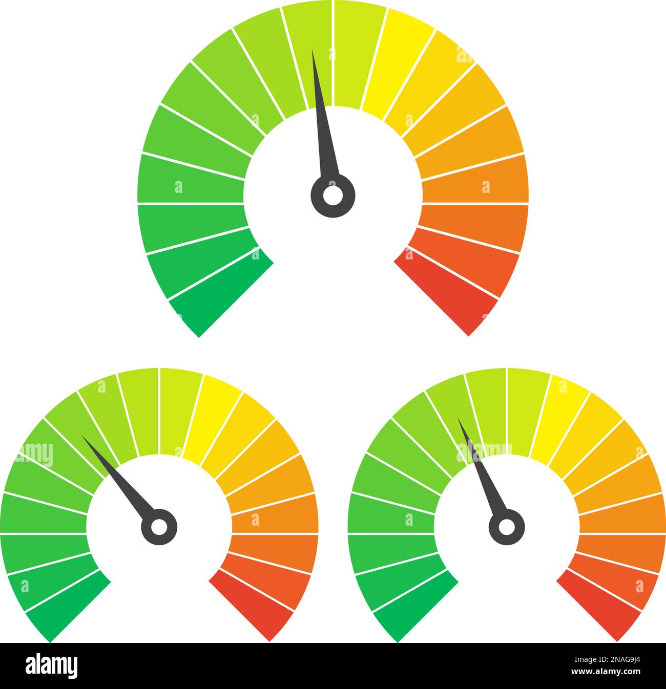 Set of measuring icons on a white background. Speedometer icons set ...