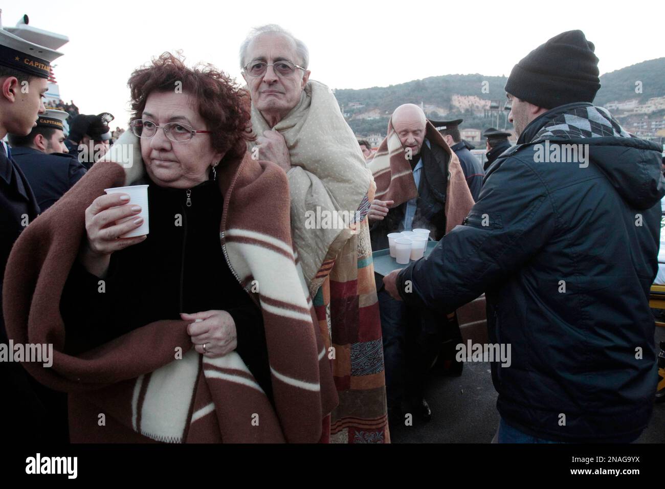 Passengers of the luxury ship that ran aground off the coast of Tuscany ...
