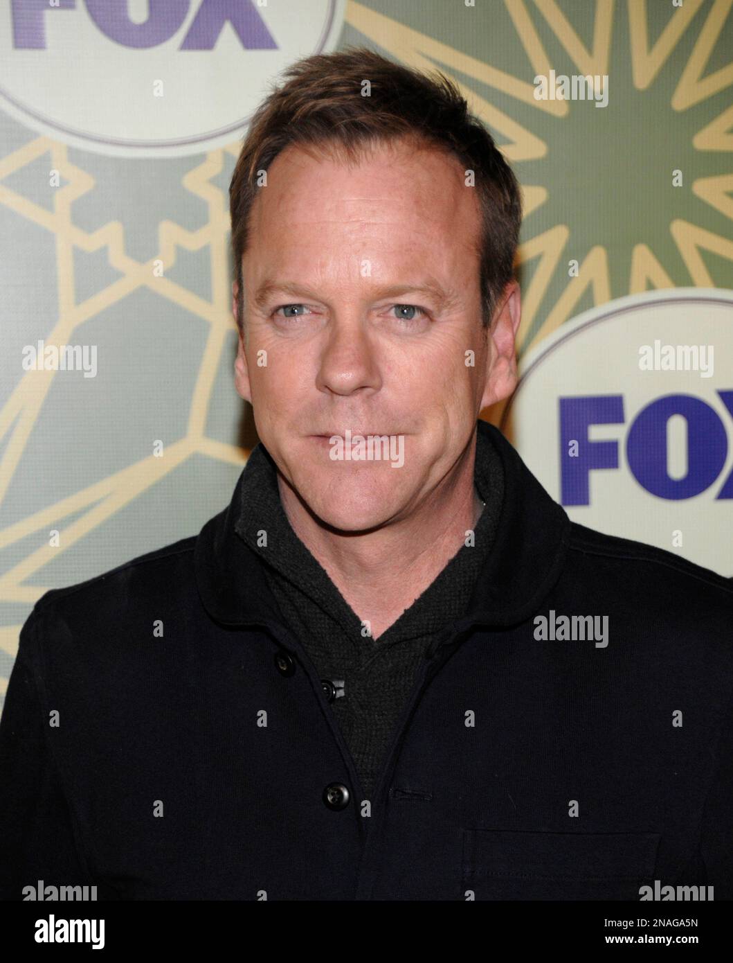 Actor Kiefer Sutherland arrives at the FOX All-Star Party for the ...
