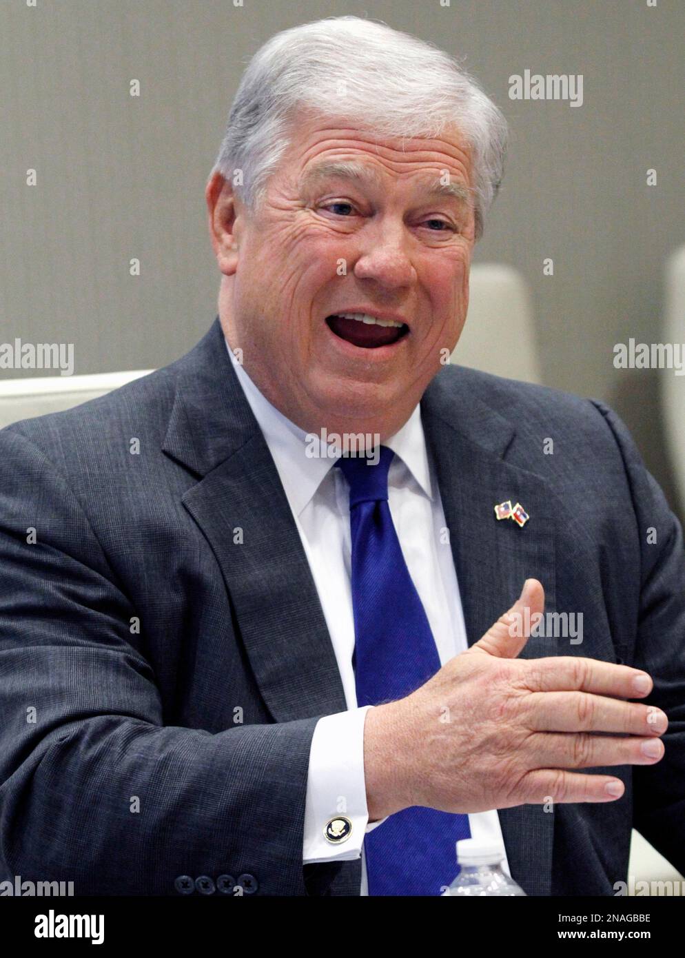 Former Gov. Haley Barbour tells reporters that he's "very comfortable ...
