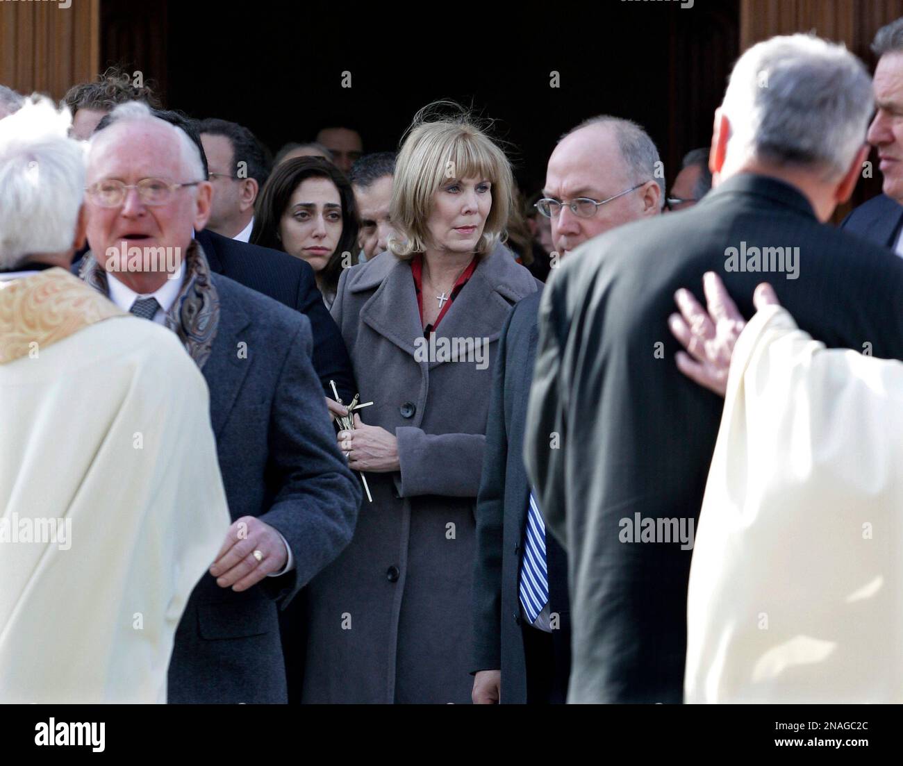 Betty Lou DeCroce, center, stands in the doorway of St. Peter The ...