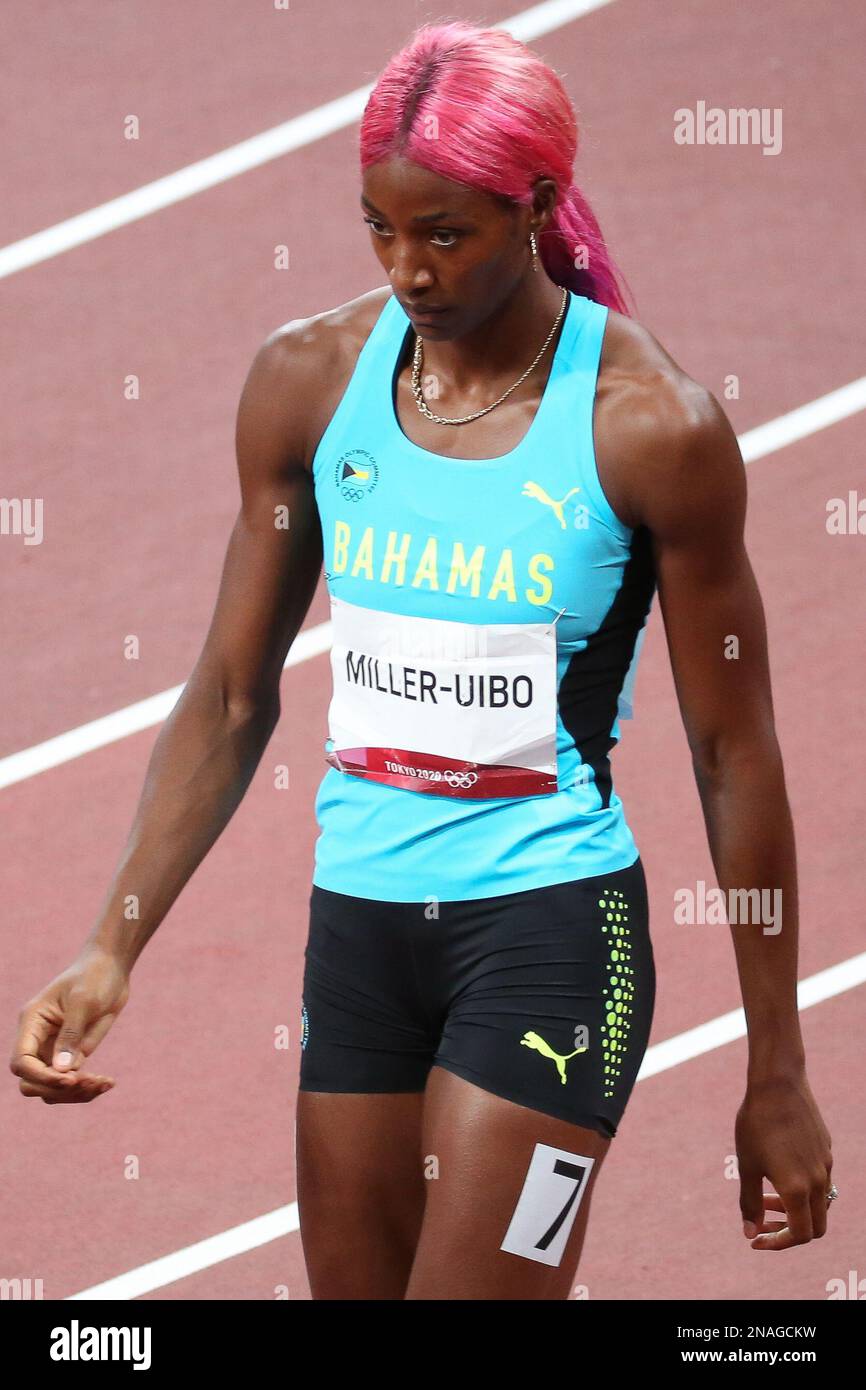 AUG 06, 2021 - Tokyo, Japan: Shaunae Miller-Uibo of Bahamas in the ...