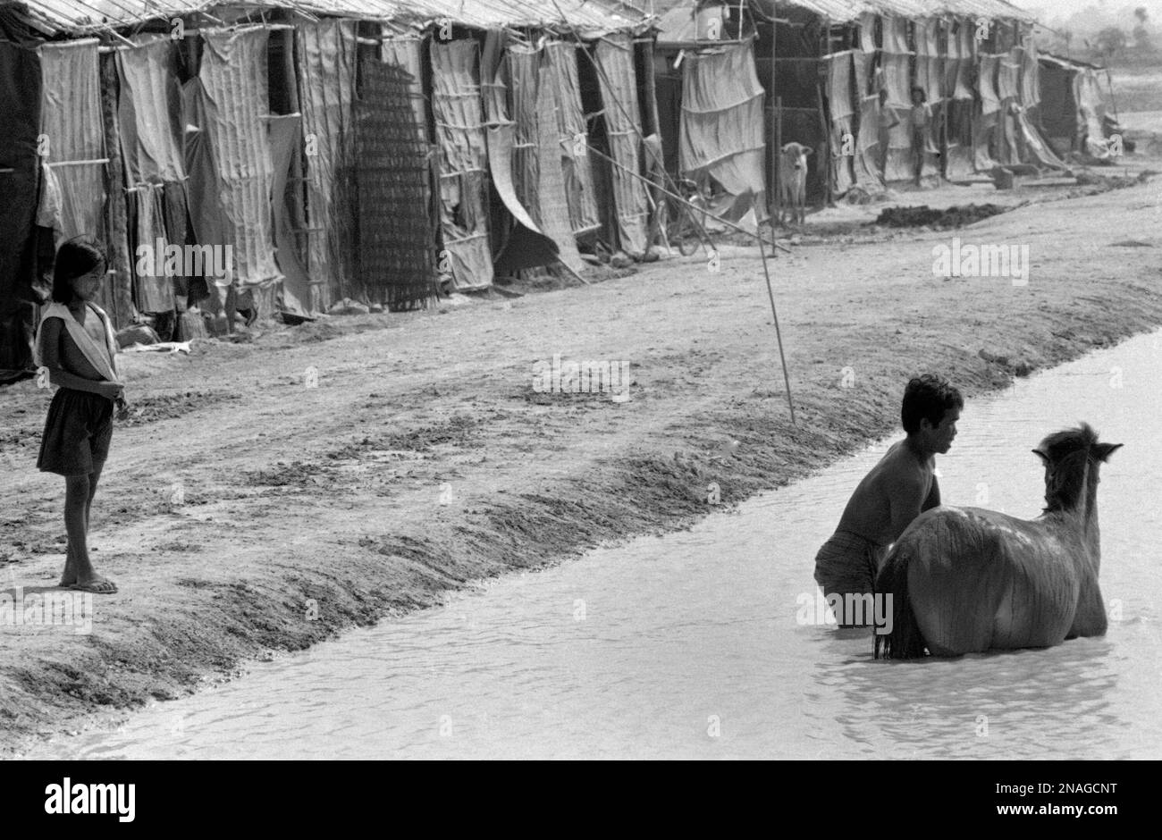 Children at a Phnom Penh refugee camp on March 15, 1975. (AP Photo/Neal ...