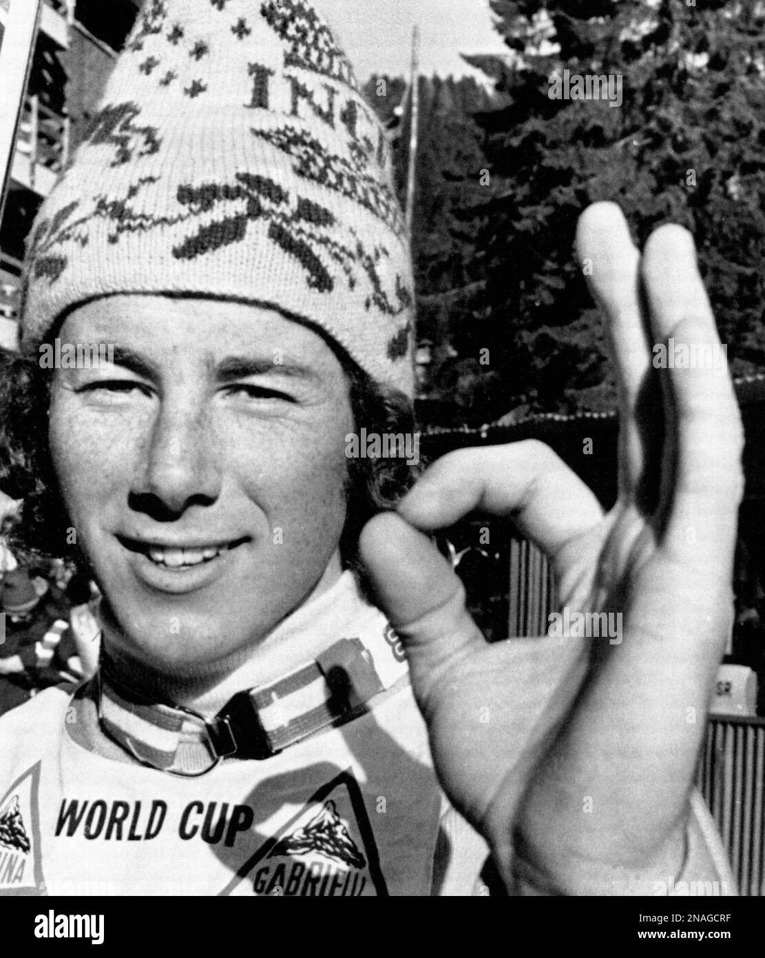 Ingemar Stenmark Of Sweden Signals That All Is Ok After After He Had Won The World Cup Slalom