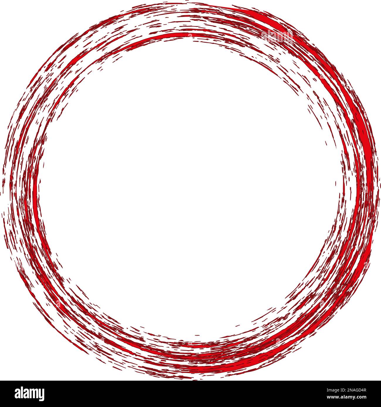 Round red frame with grunge. Vector illustration Stock Vector Image ...