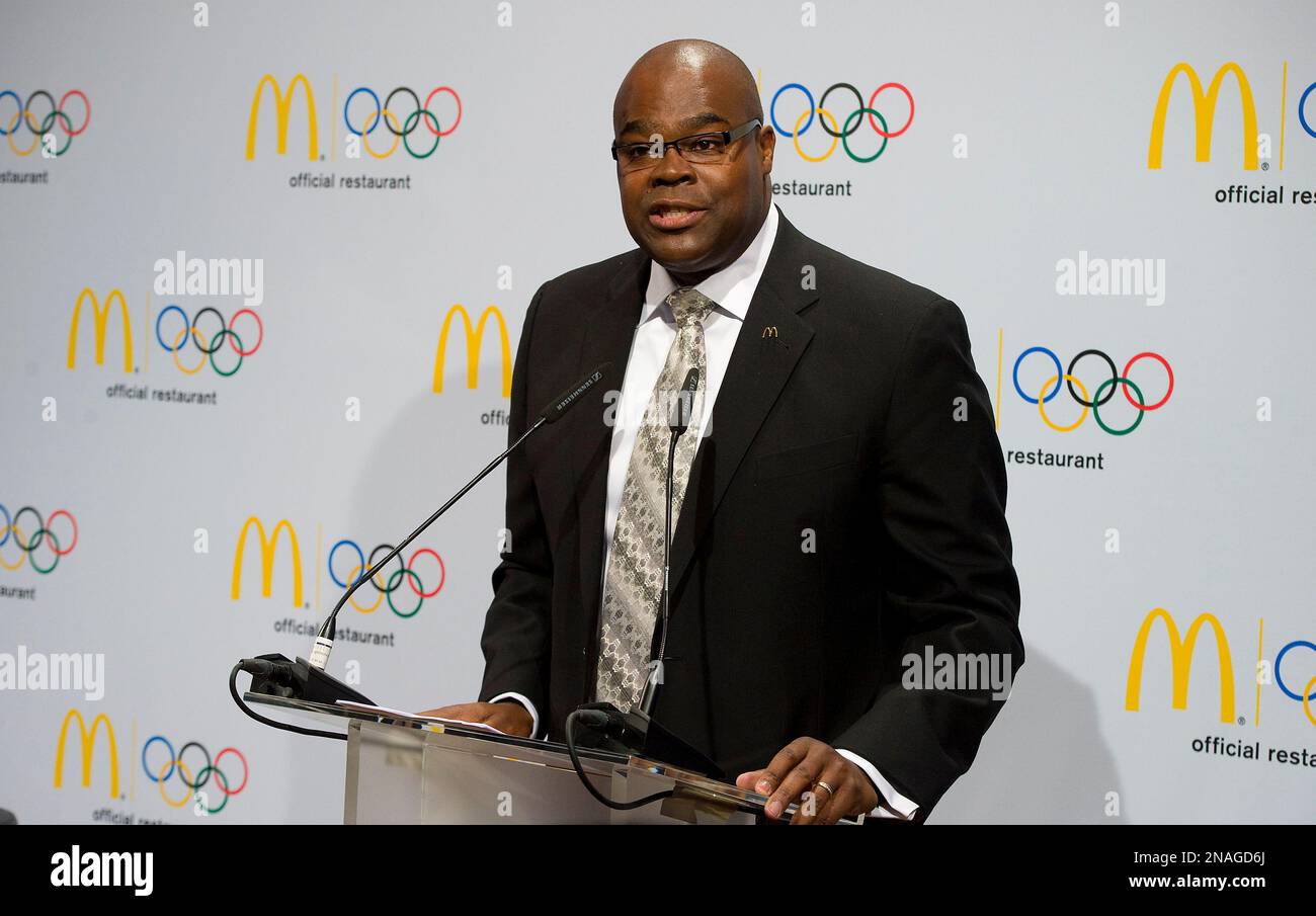 Don Thompson, McDonald’s President and Chief Operating Officer, speaks ...