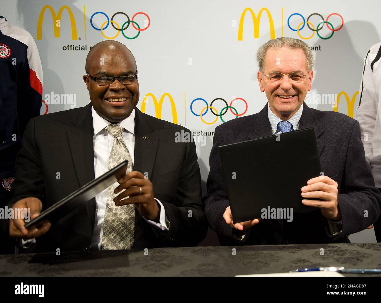 Don Thompson, left, McDonald’s President and Chief Operating Officer ...
