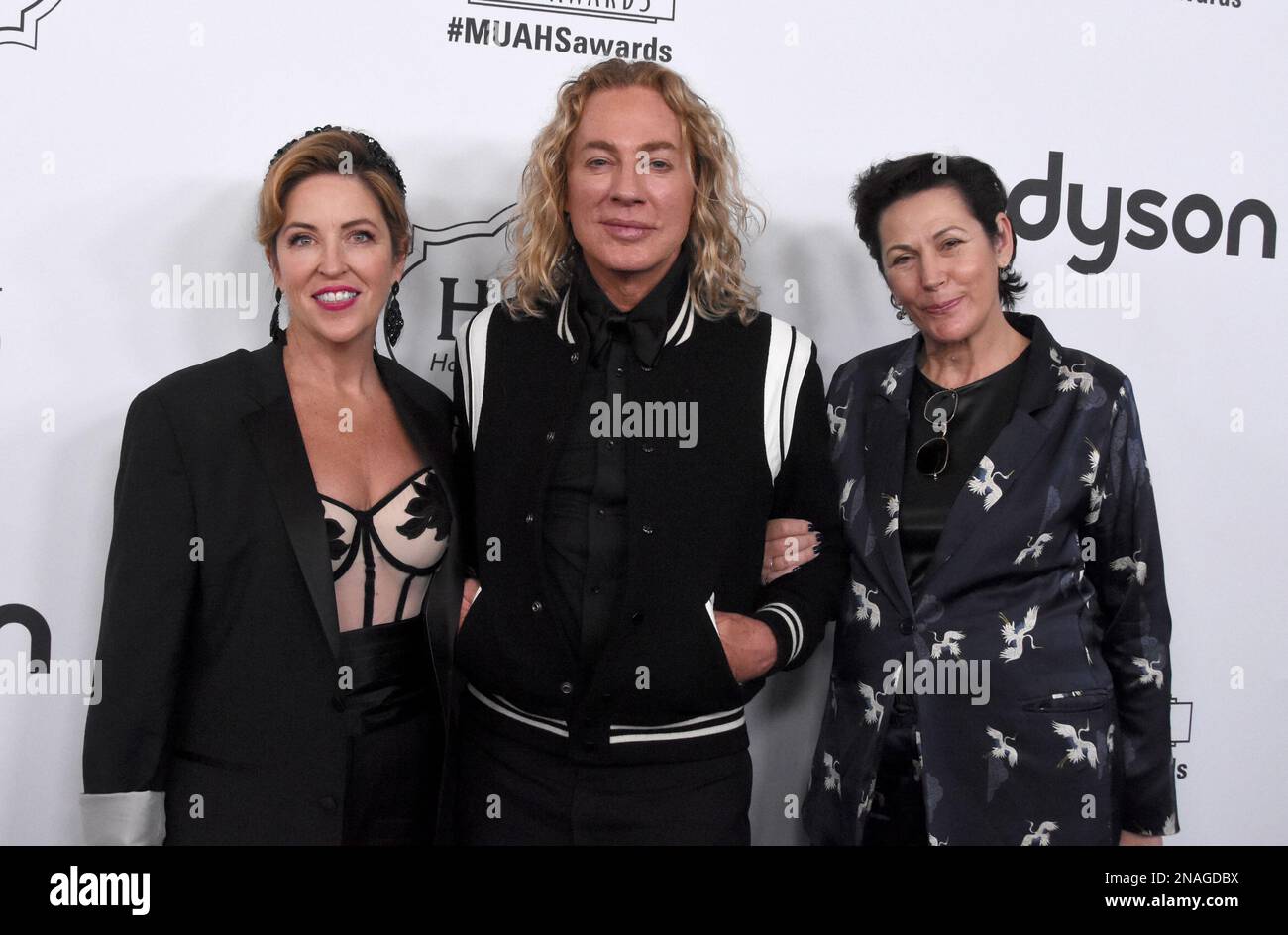 Beverly Hills, California, USA 11th February 2023 (L-R) Make-up Artists Louise Coulston, Shane ...
