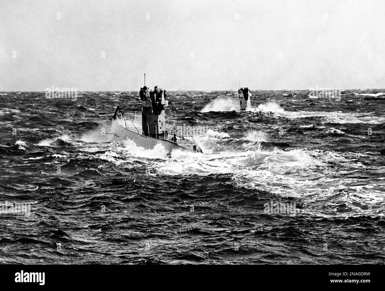 Four submarines of the Weddigen Flotilla in the Baltic on a cruise ...
