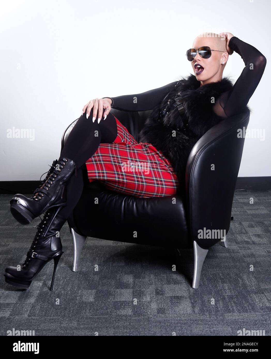 Model and singer Amber Rose poses for a portrait Thursday, Jan. 12 ...