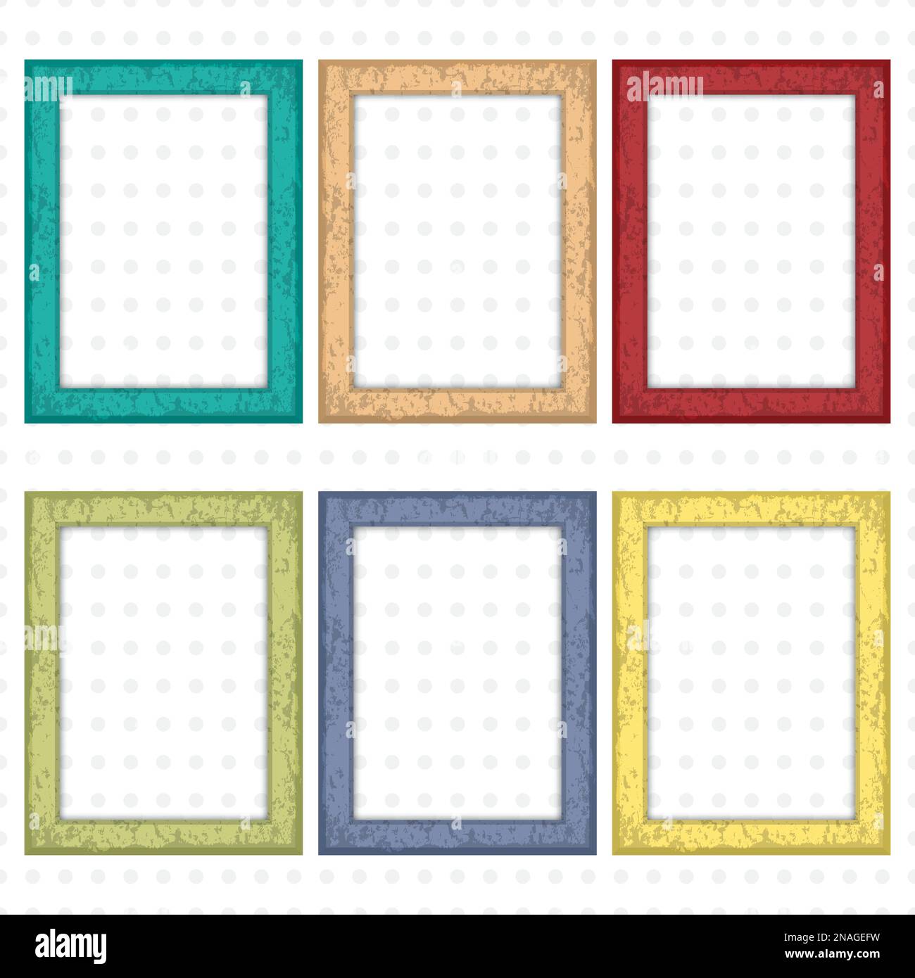 Set of colorful wooden frames. Wooden square picture frames of colorful ...