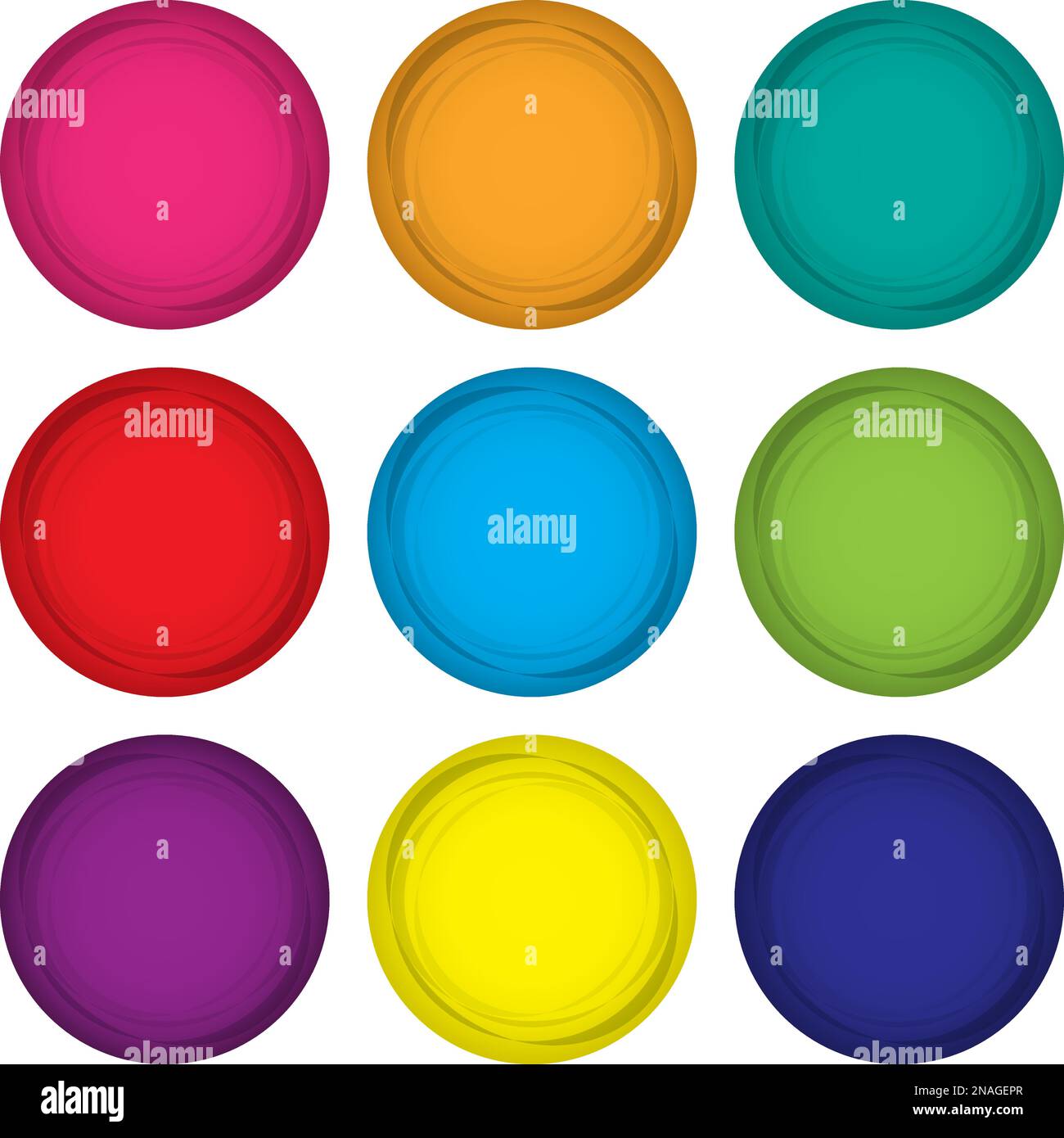 Set of colored magnets in a flat design on a white background. Vector ...