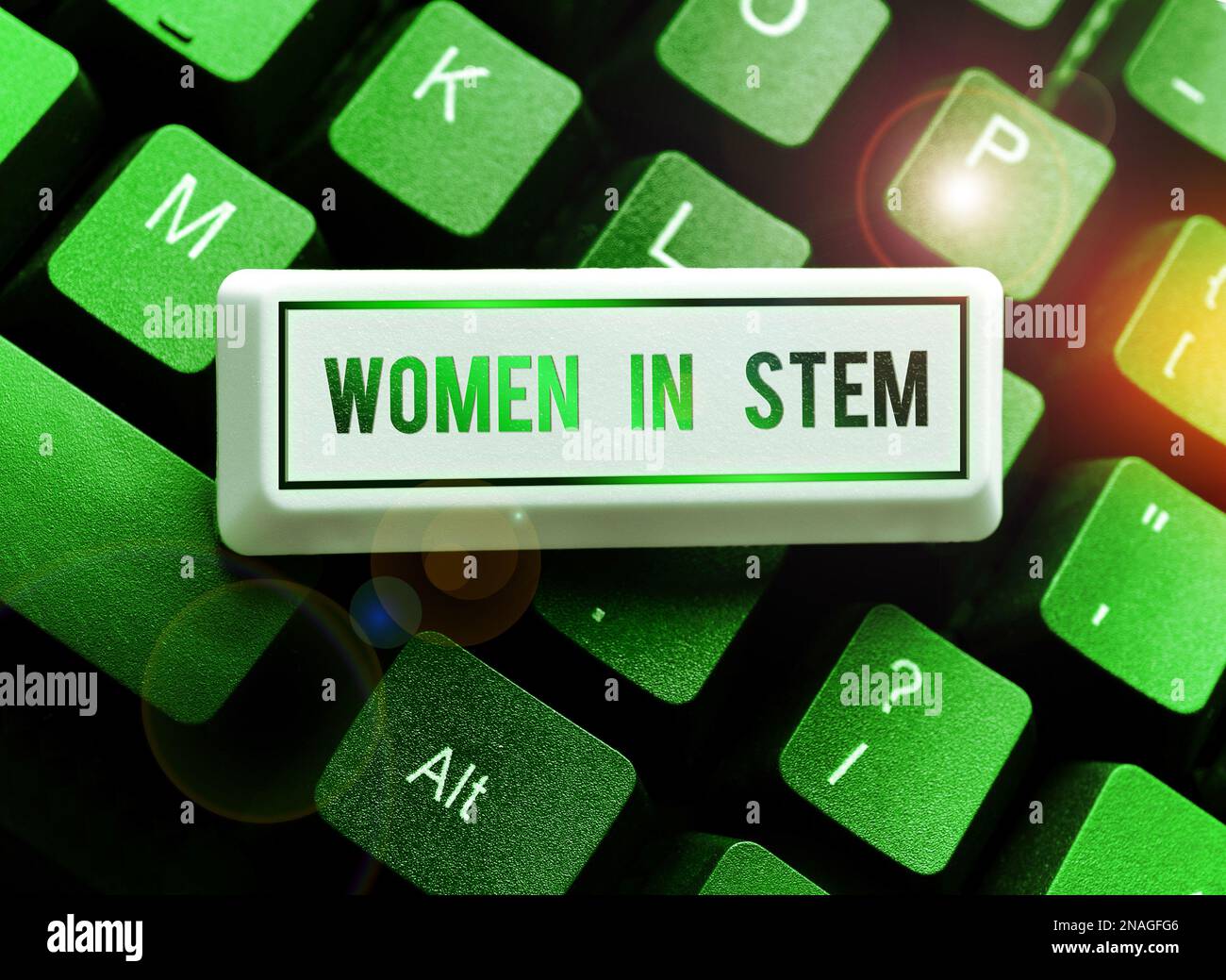 Conceptual caption Women In Stem. Business overview Science Technology ...