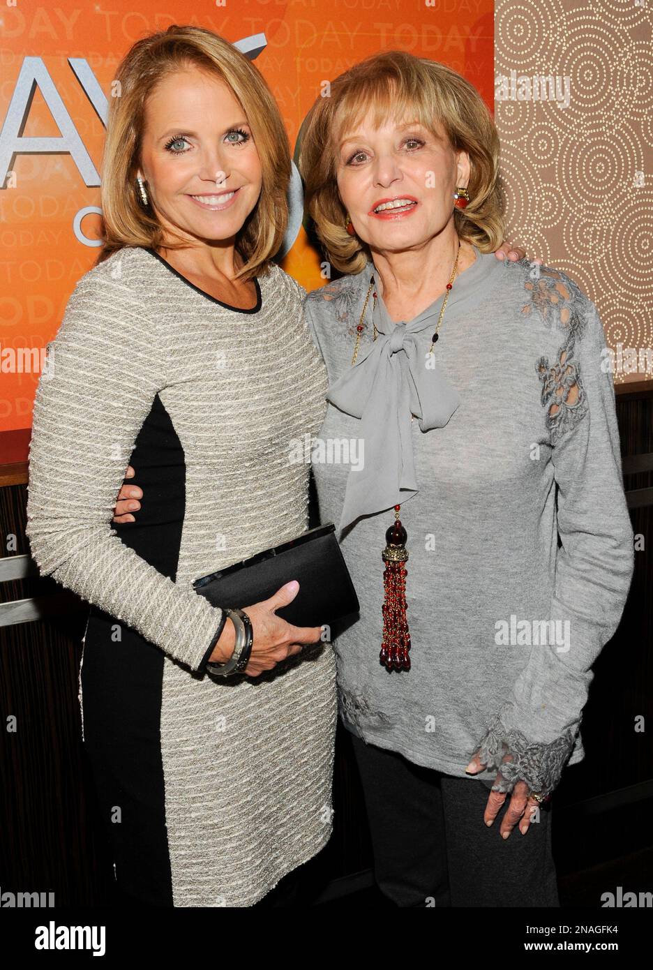 Former "Today" show hosts Katie Couric, left, and Barbara Walters ...