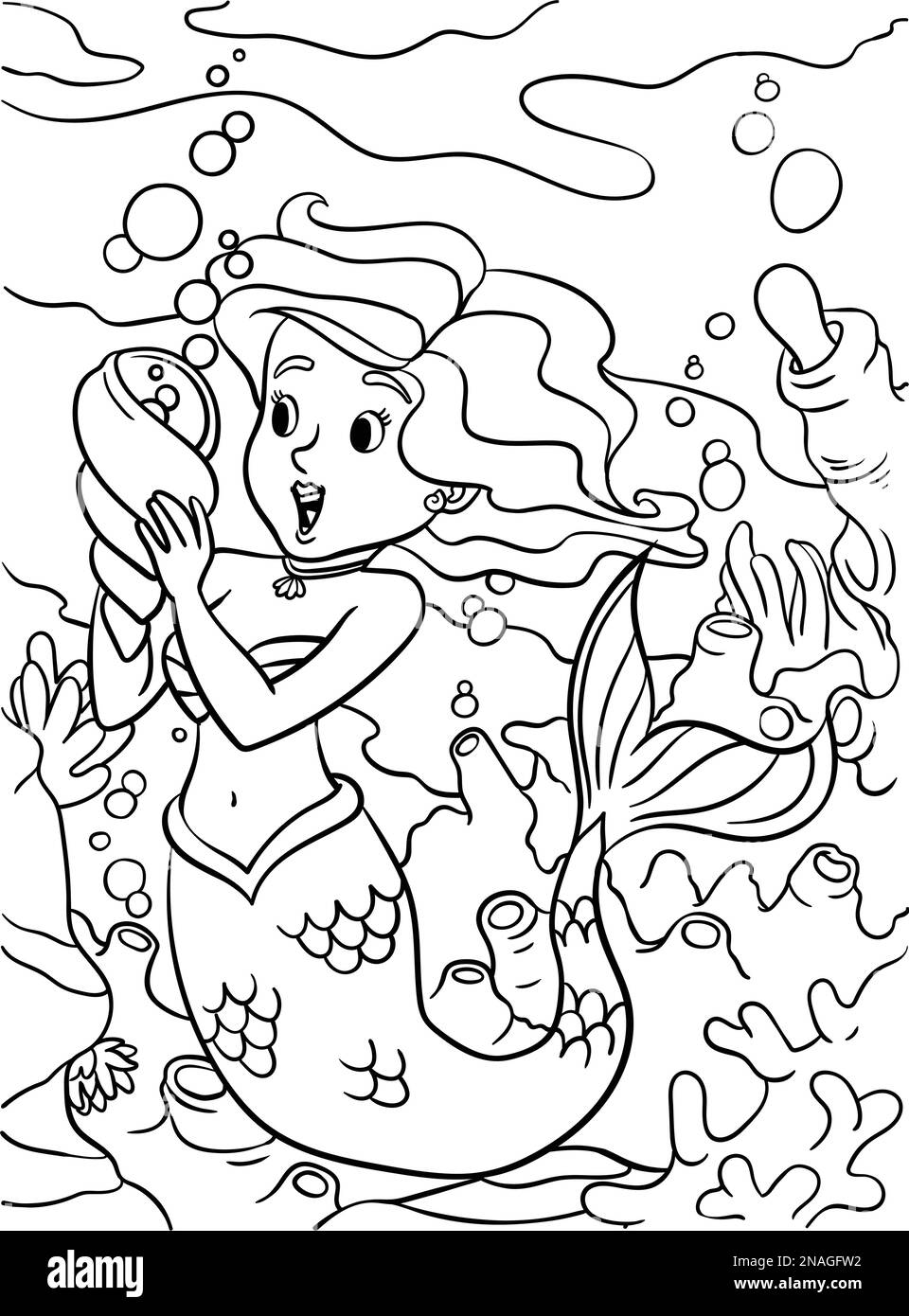 Beautiful drawn spiral shell Cut Out Stock Images & Pictures - Alamy