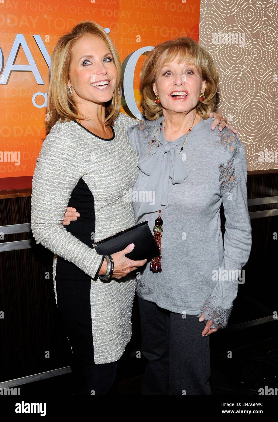 Former "Today" show hosts Katie Couric, left, and Barbara Walters ...