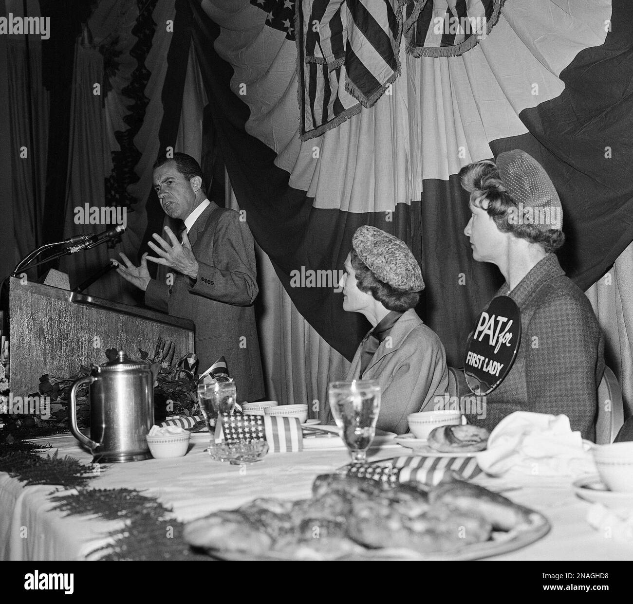 Vice President Richard Nixon, Republican presidential candidate ...