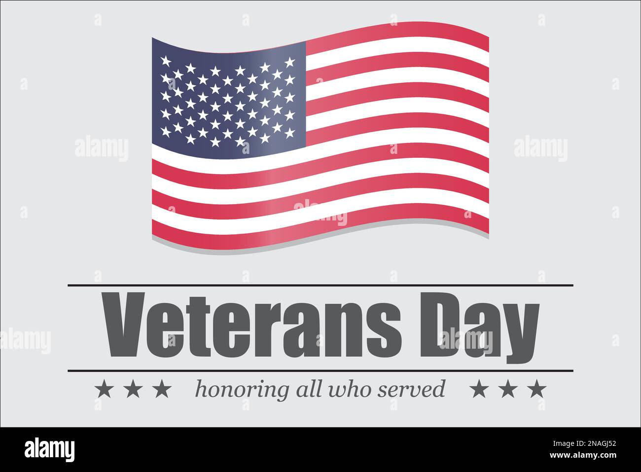 Veterans Day. Honoring all who served. USA flag on a white background ...