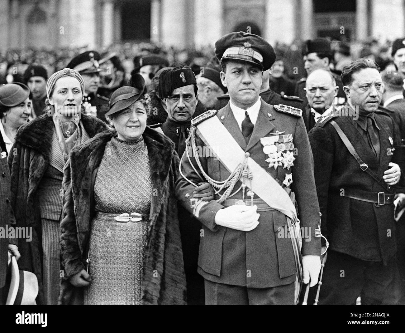 The wedding of Vito Mussolini, to Silvia De Rosa took place in the ...