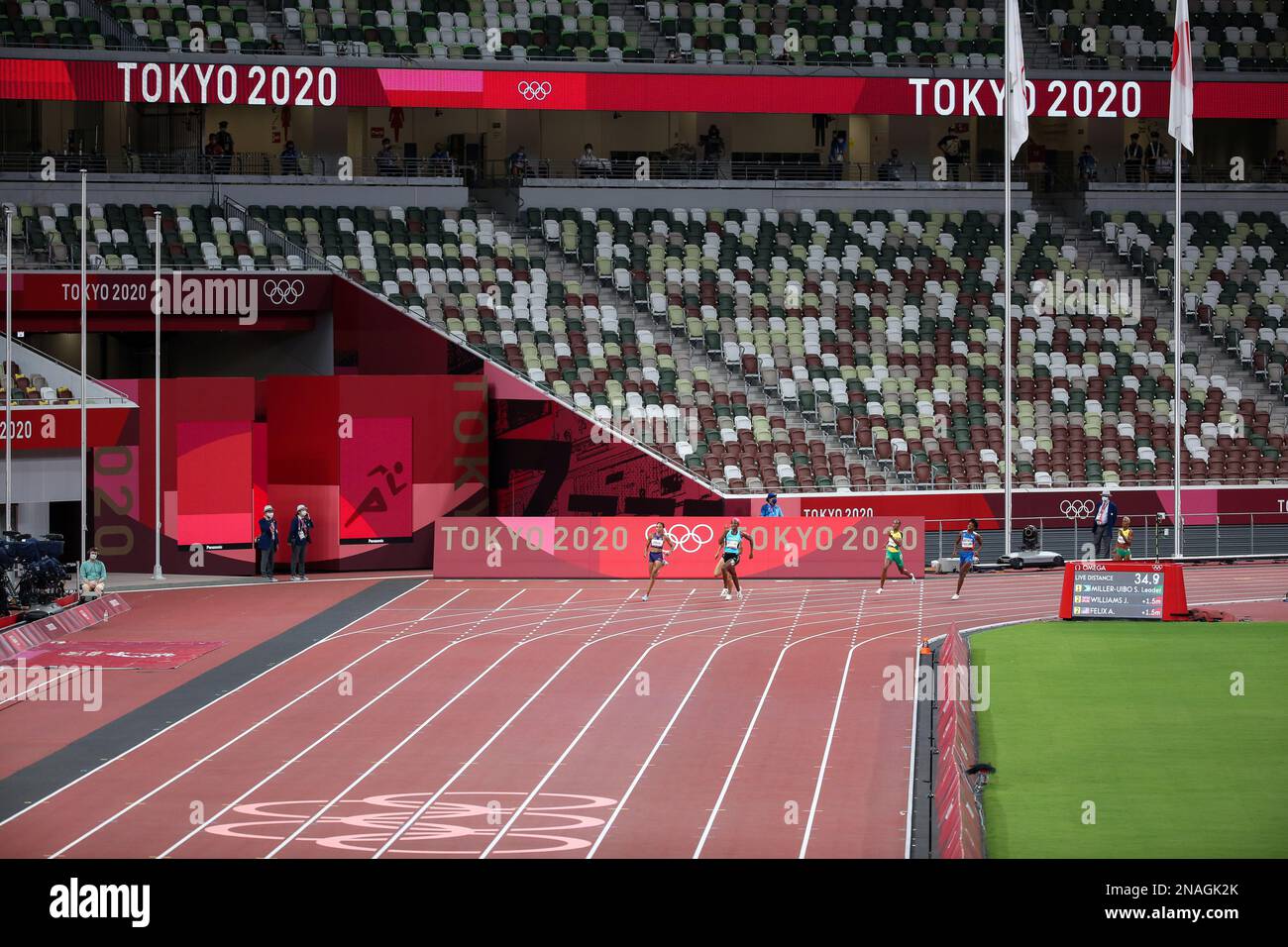 AUG 06, 2021 - Tokyo, Japan: Athletics Women's 400m Final at the Tokyo ...
