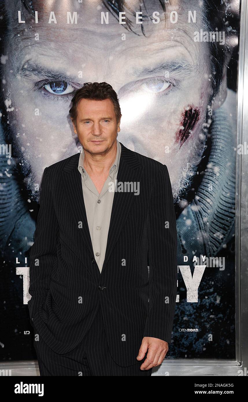 Liam Neeson arrives at the world premiere of "The Grey" at The Regency ...